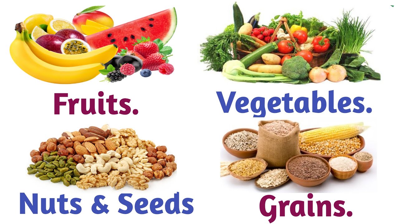Fruits & Grains Vocabulary | Nuts & Seeds & Vegetables Vocabulary ...
