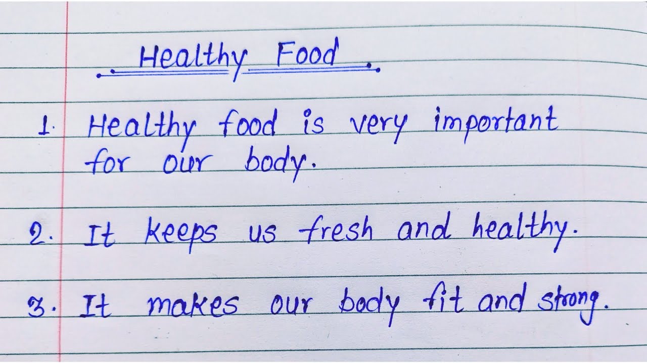 10 Lines on Healthy Food Essay in English | English on Healthy Food in ...