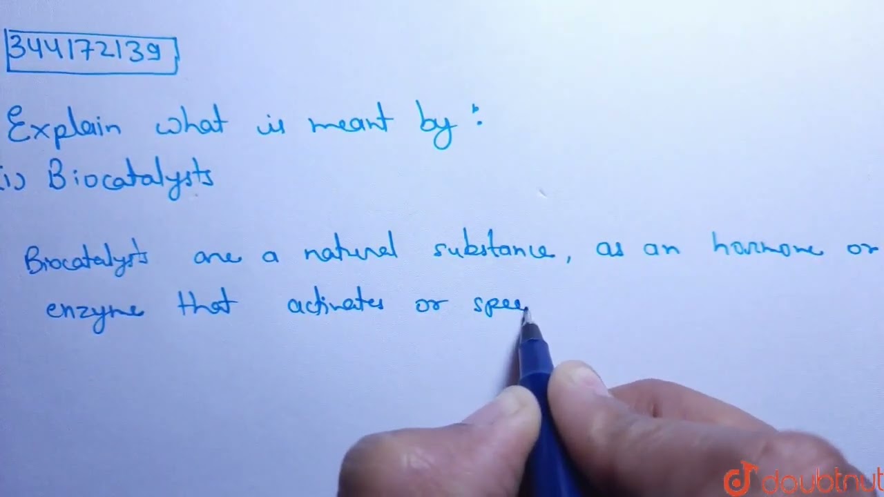 Explain What Is Meant By i Biocatalyst CLASS 12 BIOMOLECULES Explain What Is Meant By i Biocatalyst CLASS 12 BIOMOLECULES
