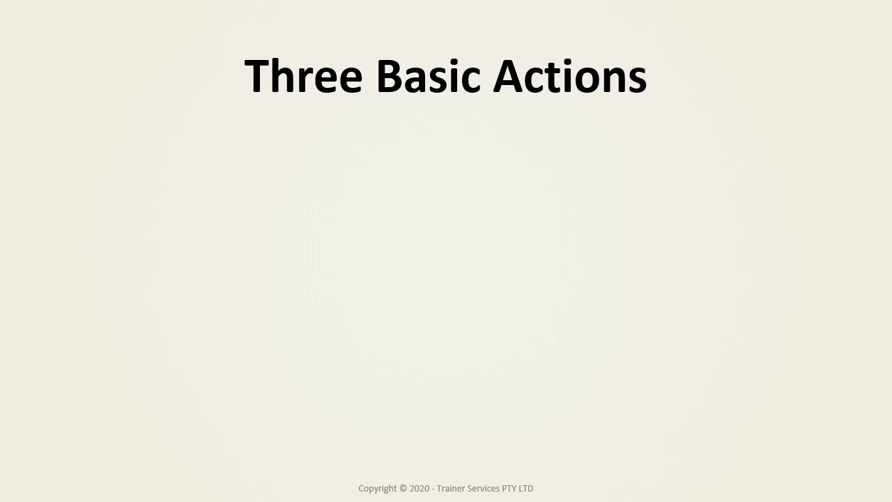Three Basic Actions - YouTube