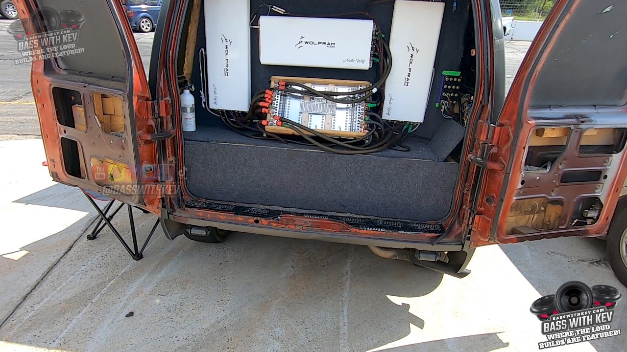 WOLFRAM AUDIO FILLED ASTRO VAN AT SUNDOWN AUDIO SHOW 2022 - YouTube