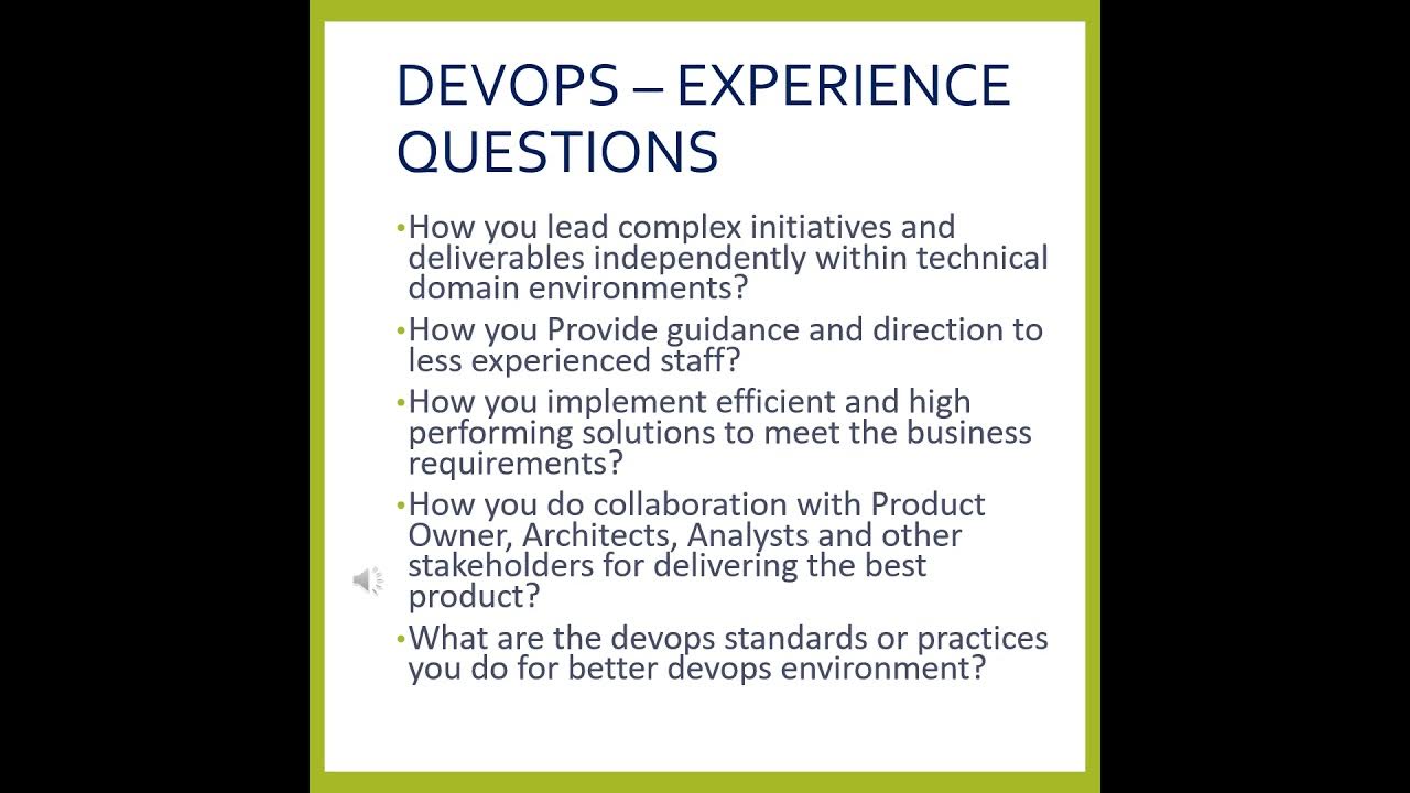 Accenture Real Interview Questions for Devops 5 to 10 yrs - Devops - Devops Wonder #devops ...