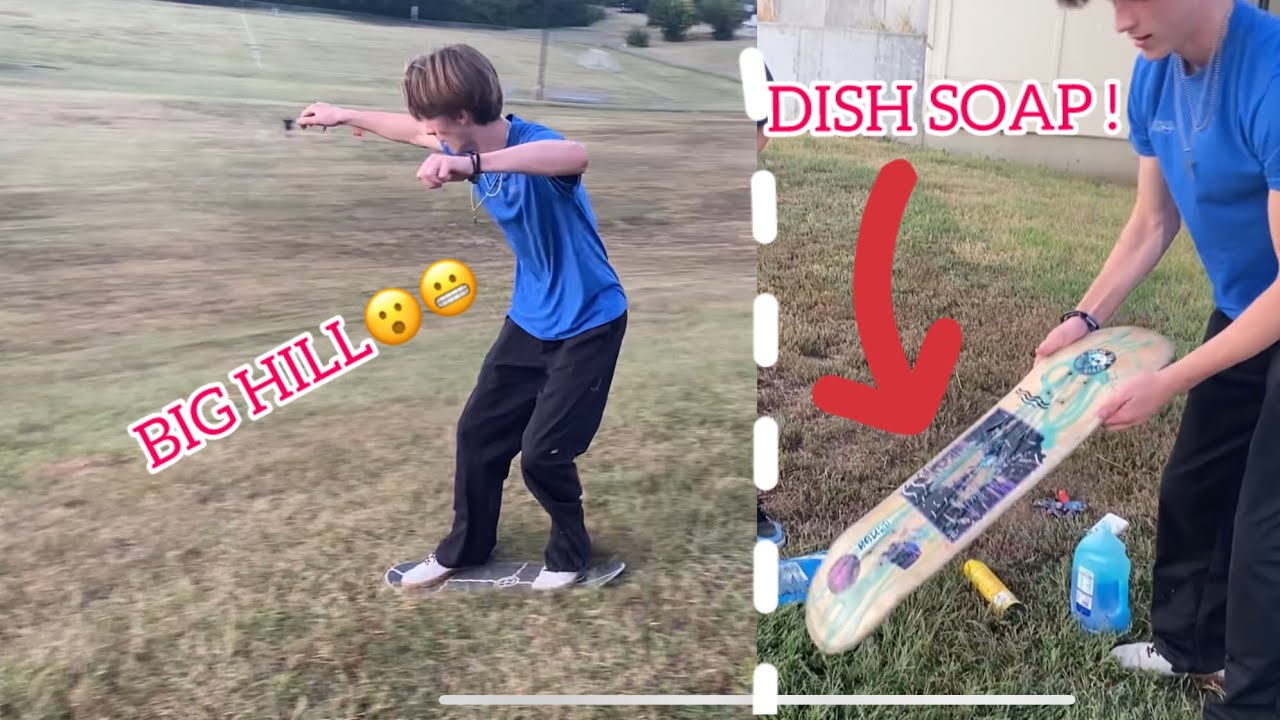 Grass-boarding down a hill😮#skateboard #skate #skater - YouTube