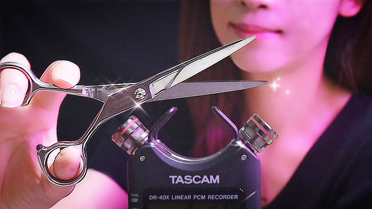 [ASMR] Scissors Sounds ️ Snip Snip Around Your EARS (No Talking) - YouTube