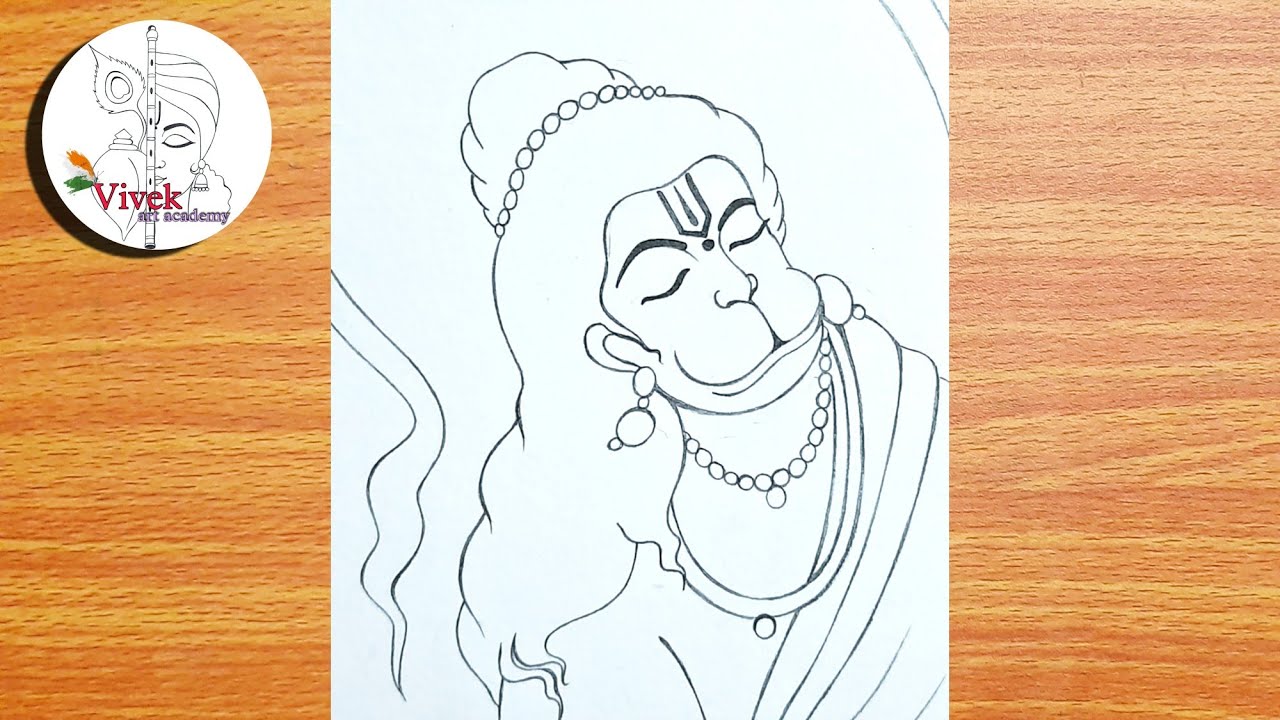 Shree Hanuman Drawing | Easy Drawing of Lord Hanuman Step by Step - YouTube