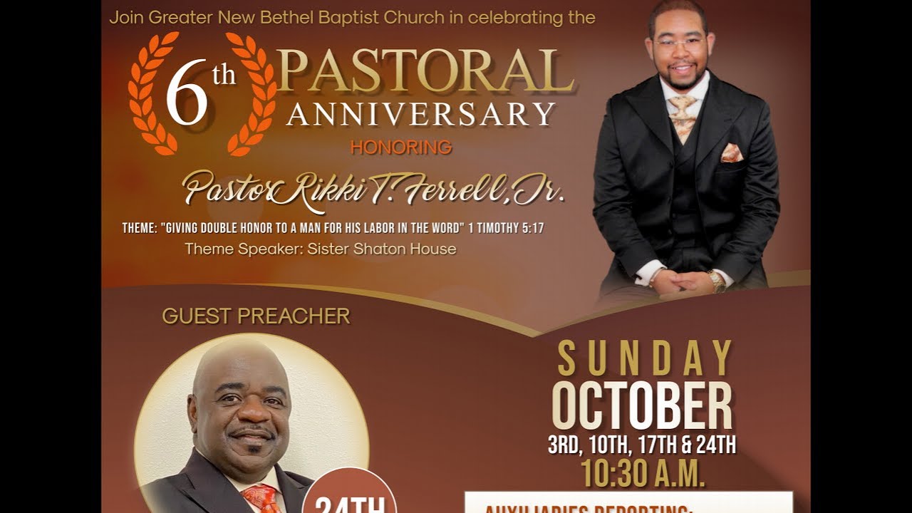Sunday Morning Worship Service - Celebrating Pastor Ferrell's 6th ...