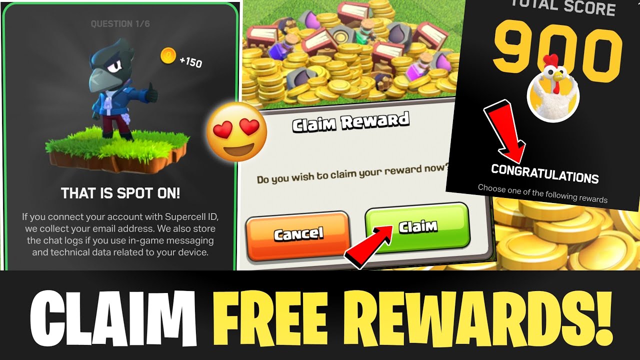 SUPERCELL QUIZE - CLAIM YOUR FREE REWARDS BY SUPERCELL IN CLASH OF ...