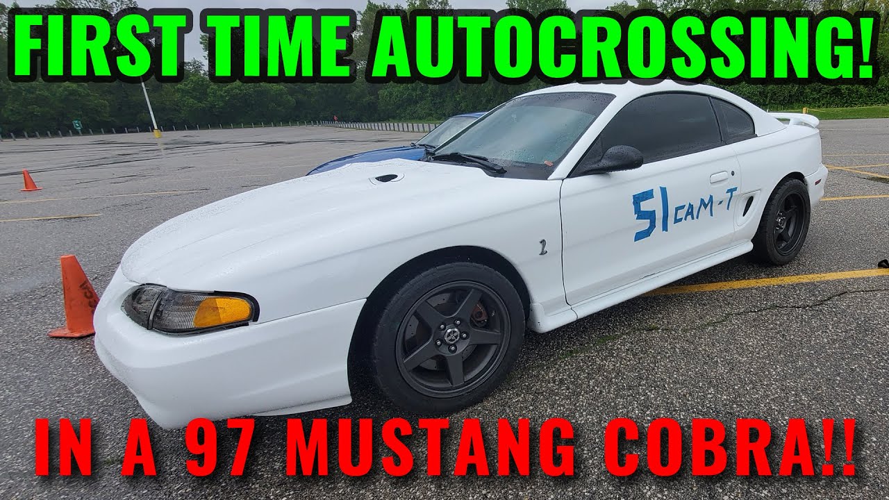 FIRST TIME AUTOCROSSING WITH MY 97 COBRA! - YouTube