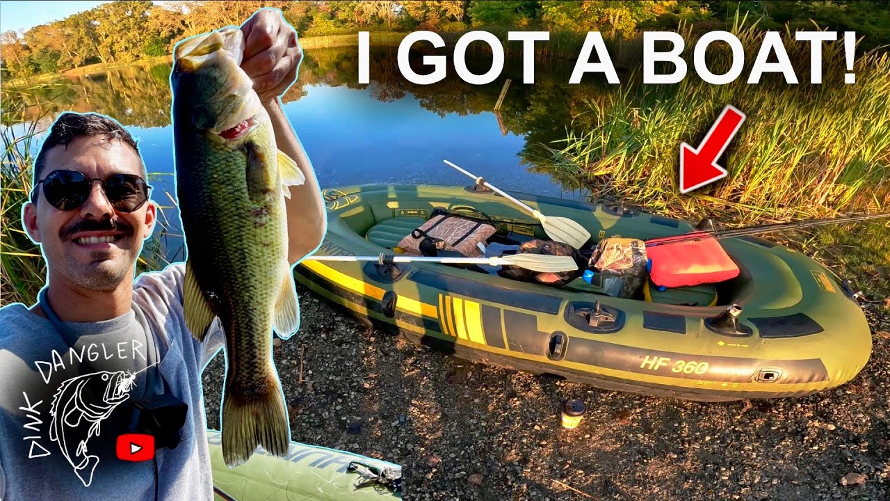 Bass Fishing from my VINTAGE BOAT - Sevylor Fish Hunter 360 - YouTube