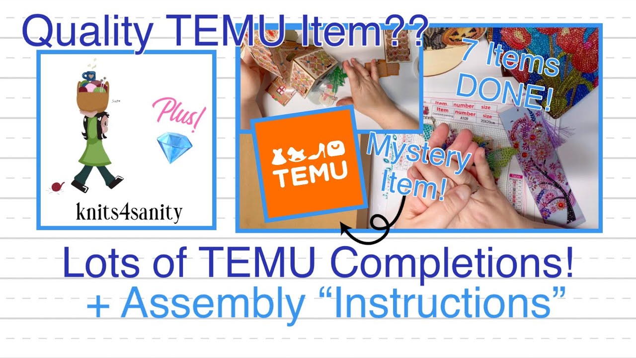 Huge TEMU Completion Reveal! Lots of Diamond Painting Art Crafts ...