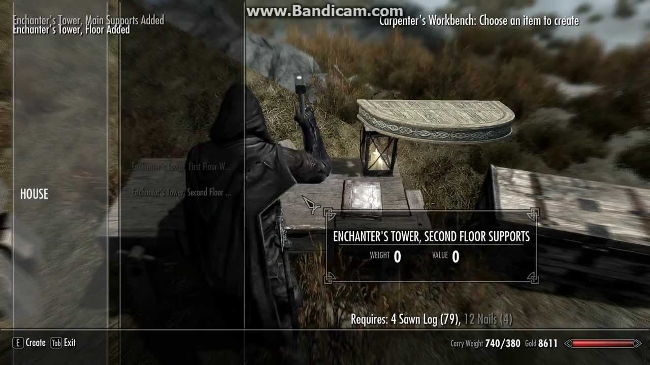 The Elder Scrolls V: Skyrim Hearthfire Building Enchanters Tower (The ...