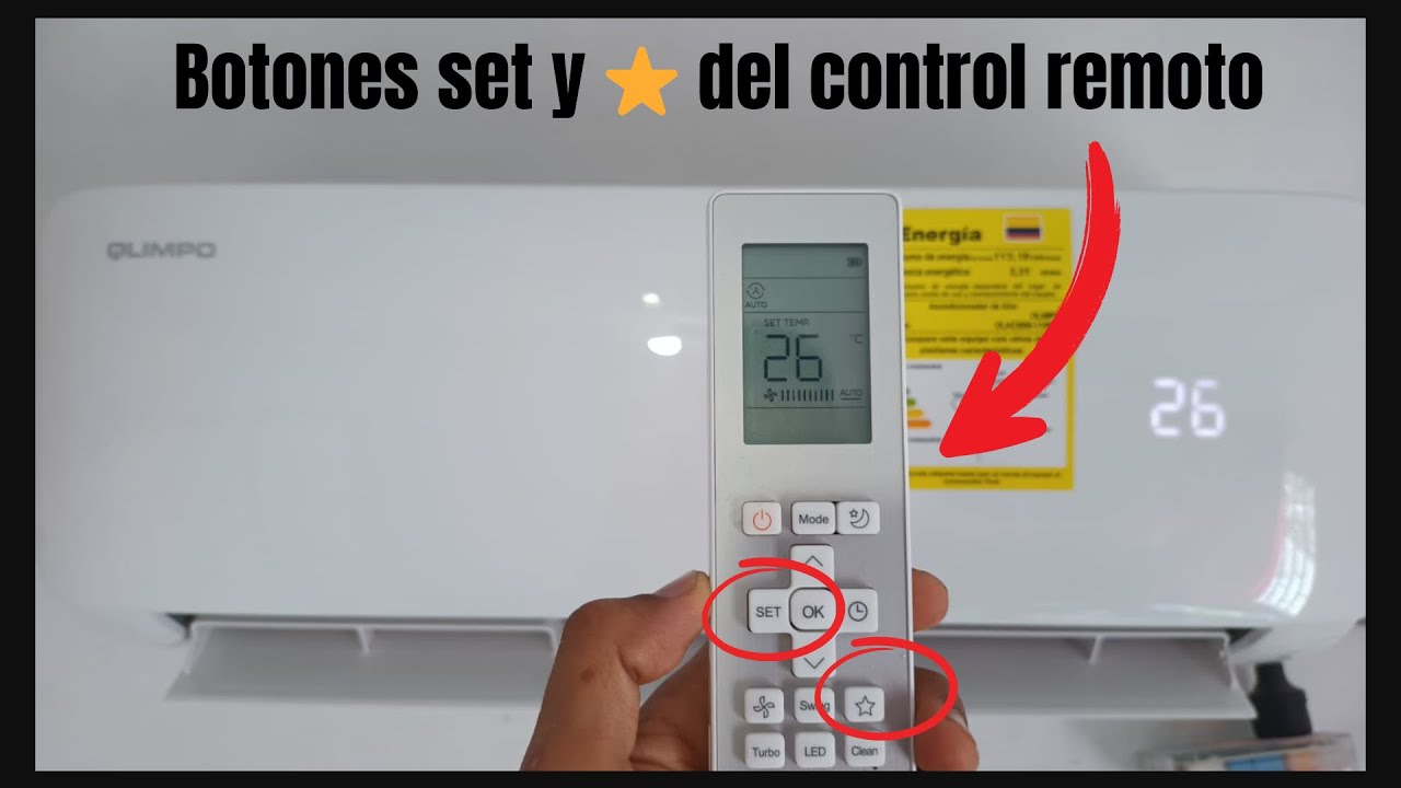 ¿Cómo configurar los botones SET y ESTRELLA del control remoto del aire ...