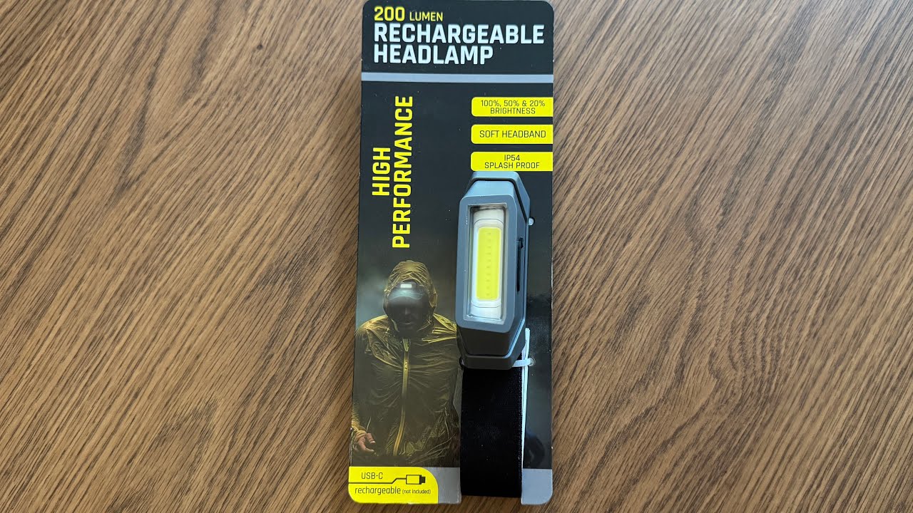 Latarka czołowa z Action 200 Lumenów Rechargeable Headlamp with USB-C ...