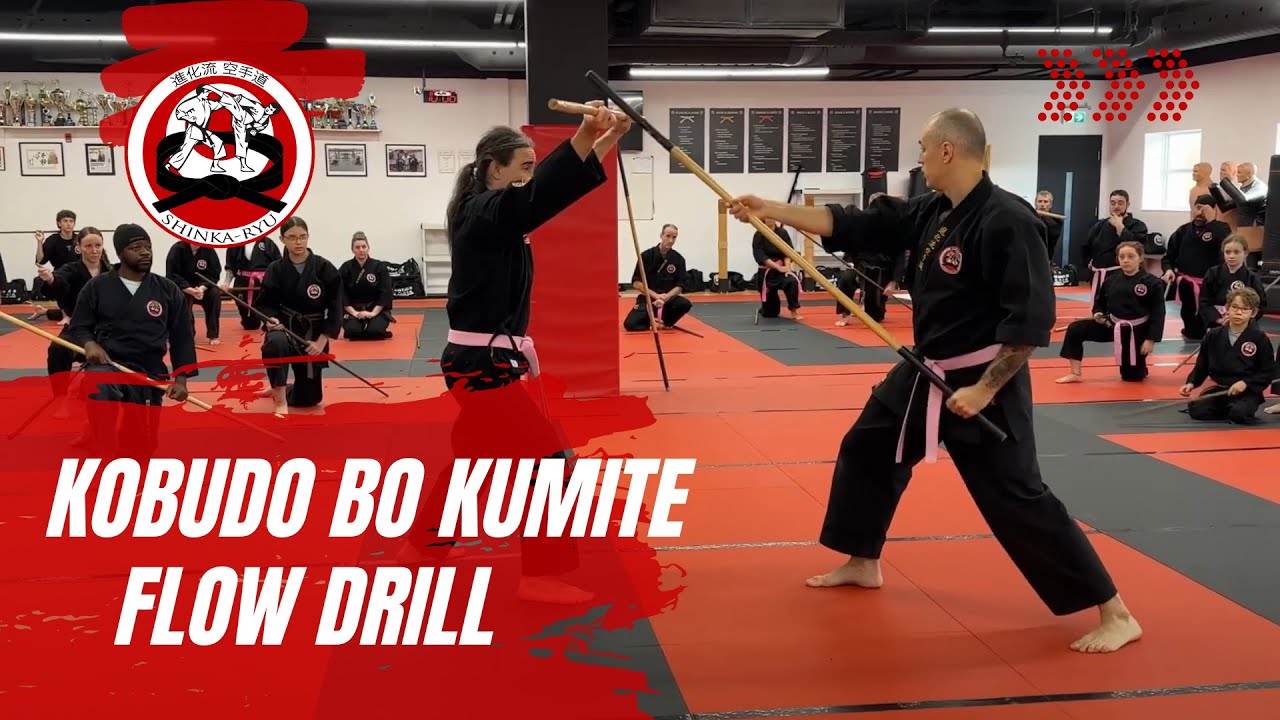 Kobudo Bo Kumite Flow Drill - YouTube