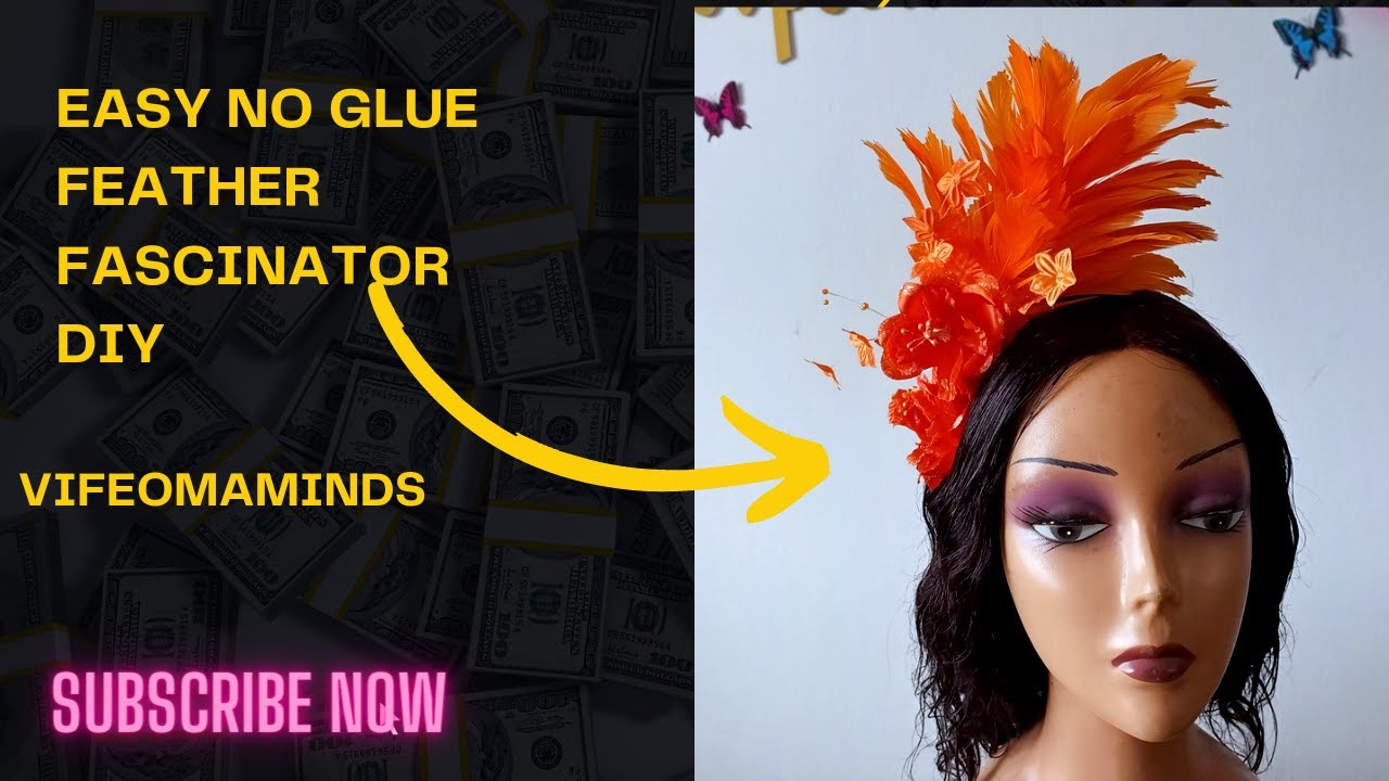 How to make feather fascinator|Diy feather fascinator tutorial |No glue ...