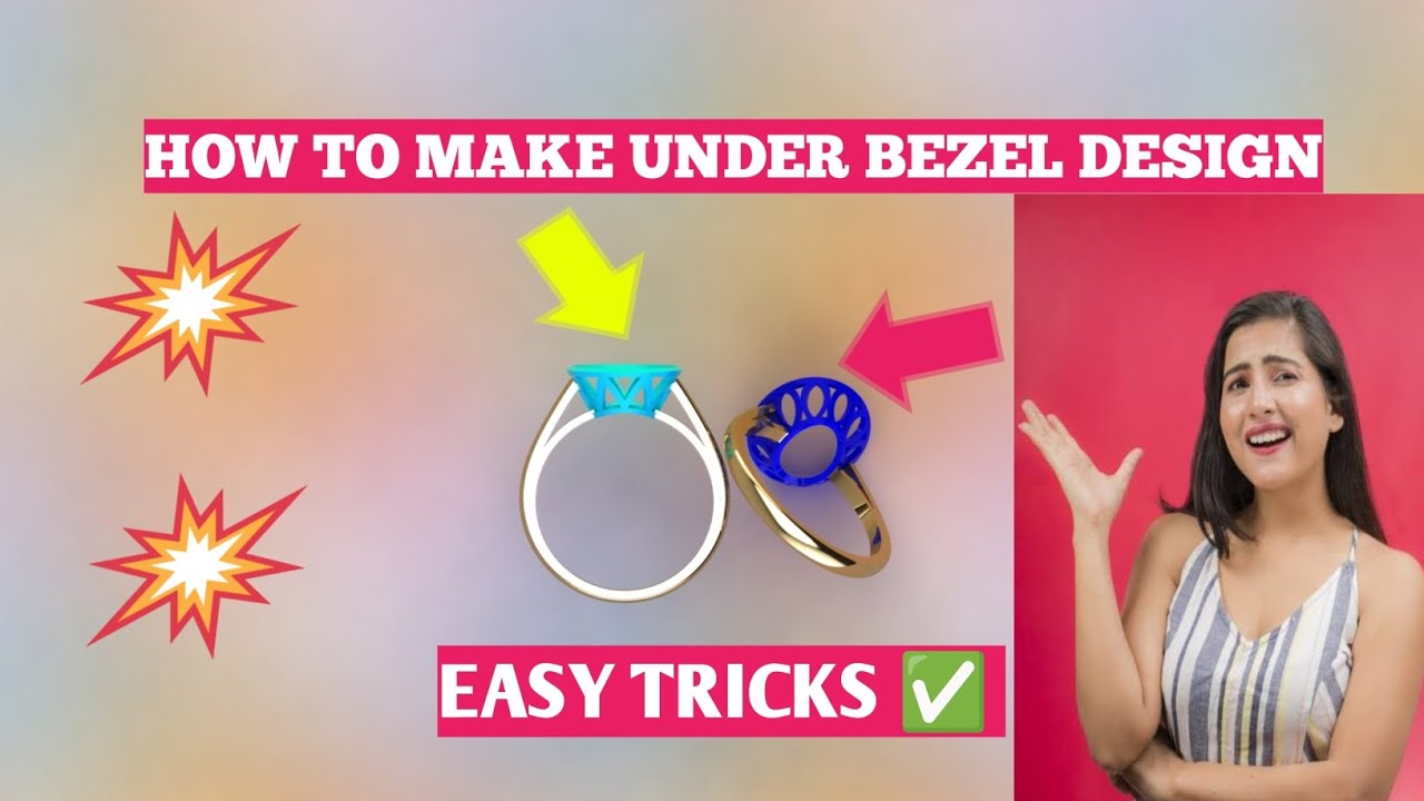 How to make 3D modeling the design under Bezel for jewelry CAD With ...