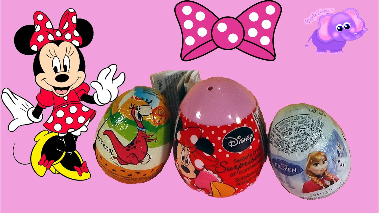 Surprise Eggs Flintstone Minnie Mouse Frozen Space Buggy Kliff the ...
