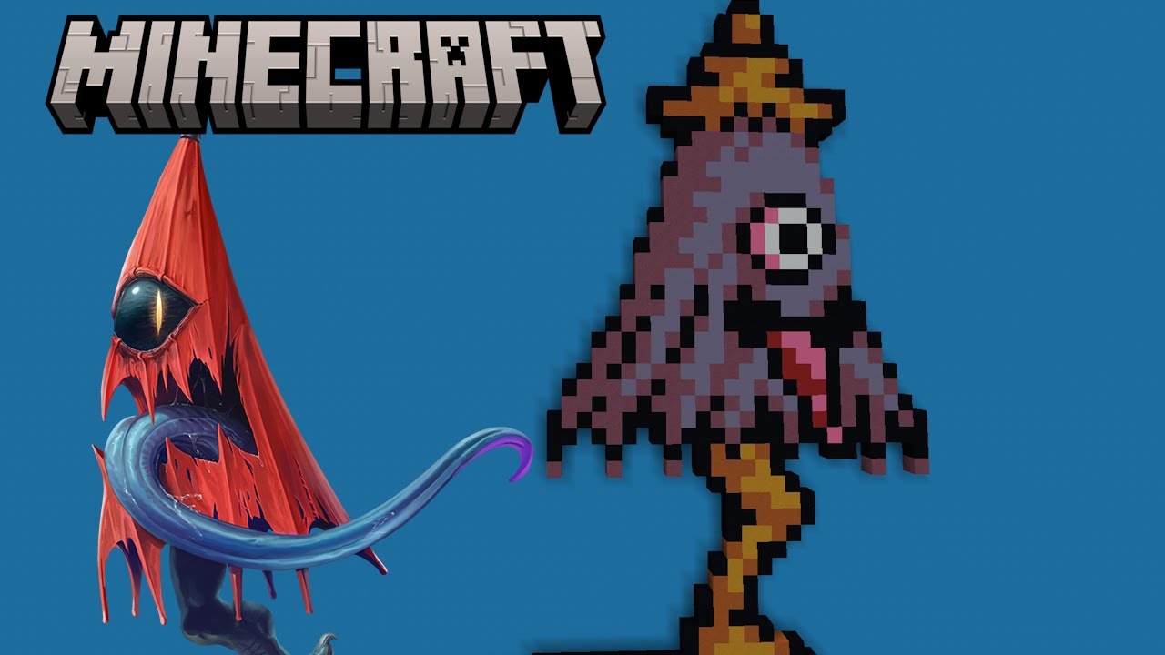 Minecraft Pixel Art Tutorial Kasa Obake - YouTube