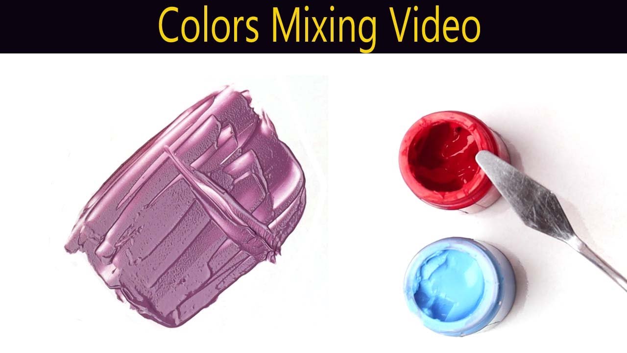 How To Mix Red And Light Blue Make Grape Jam Color - YouTube