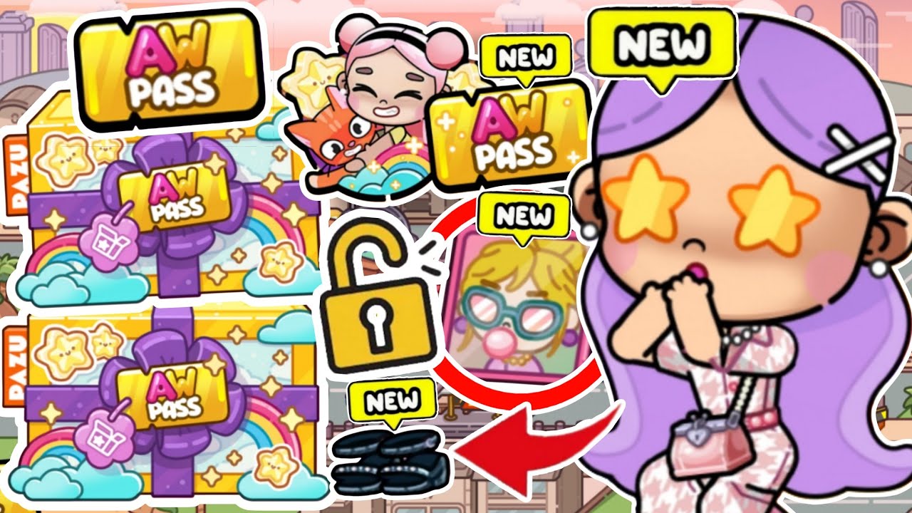 **UNLOCK** AW PASS + EVERYTHING IT INCLUDES 😲🤩 AVATAR WORLD - YouTube