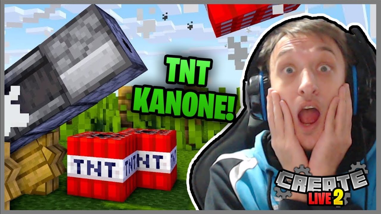 TNT Kanone mit Mods?! | Create Live 2 Minecraft Modpack - YouTube