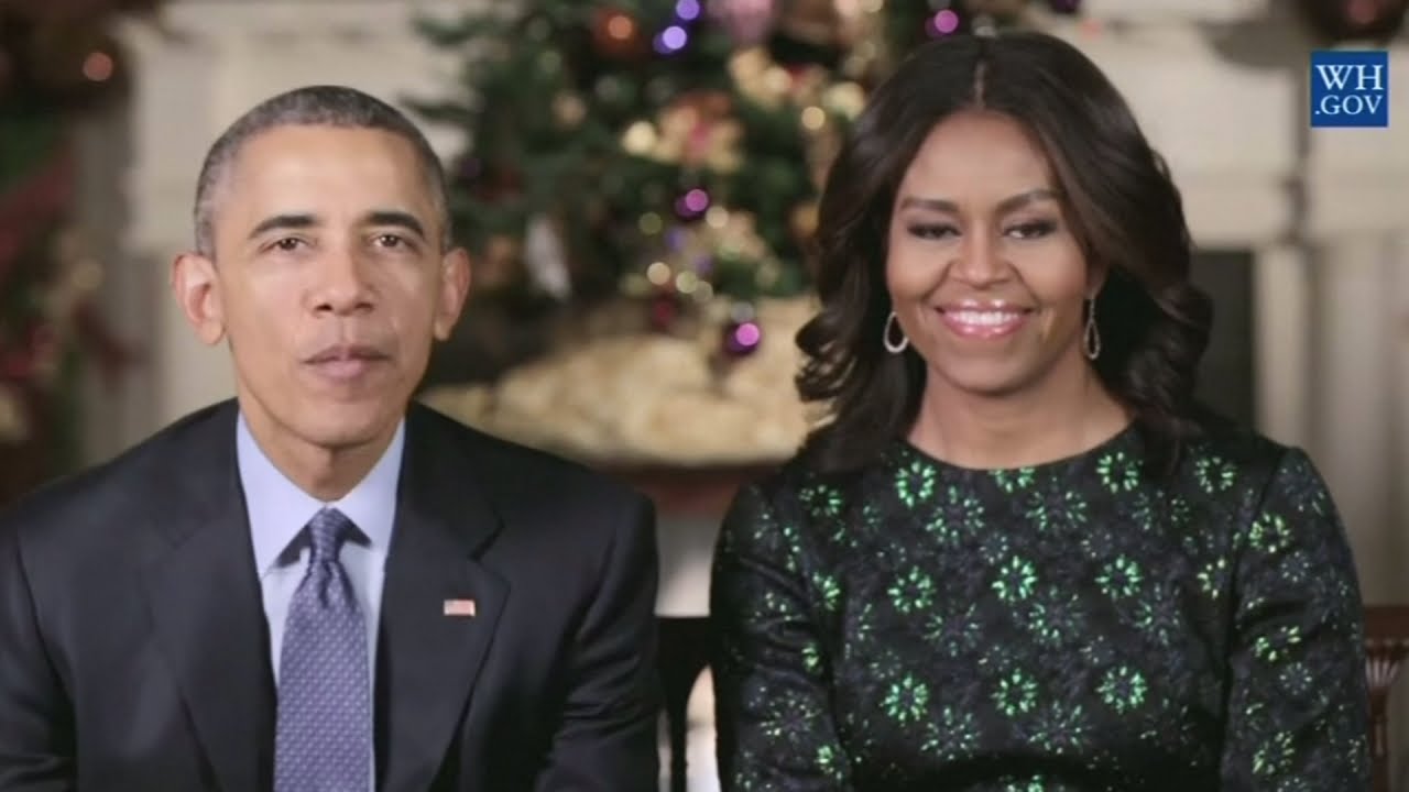 Obamas deliver White House Christmas message - YouTube