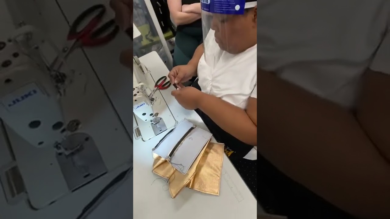 Corset construction applying rigilene boning into a corset seam - YouTube