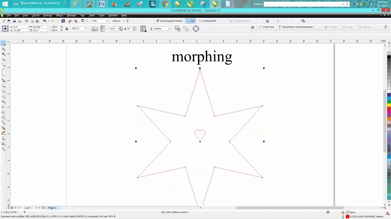 Corel Draw Tips & Tricks morphing two shapes - YouTube