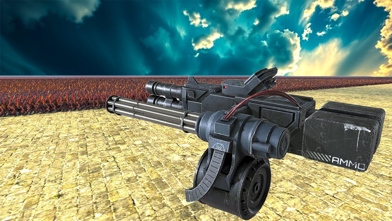 STRINGER MINIGUN, RUSSIAN 203MM TURRET & T45 SHOTGUN VS 4.6 MILLION ...