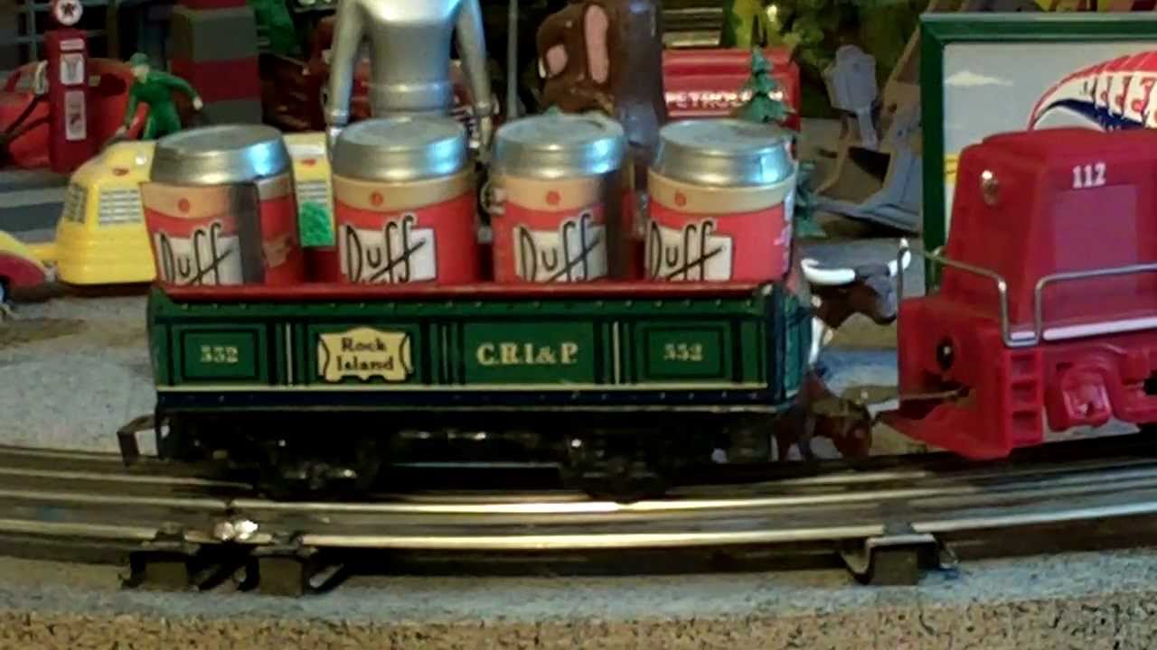 Marx Train Beer Keg Run - YouTube