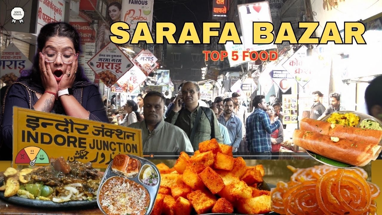 Top 5 Best shop | Indore street food SARAFA BAZAR | Best food in indore ...