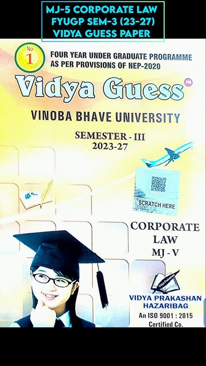 MJ-5 Corporate Law Vidya Guess Paper PDF Download | VBU FYUGP Sem-3 (23-27). - YouTube