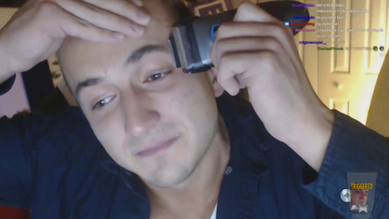 Hyphonix shaves his eyebrows on stream! - YouTube