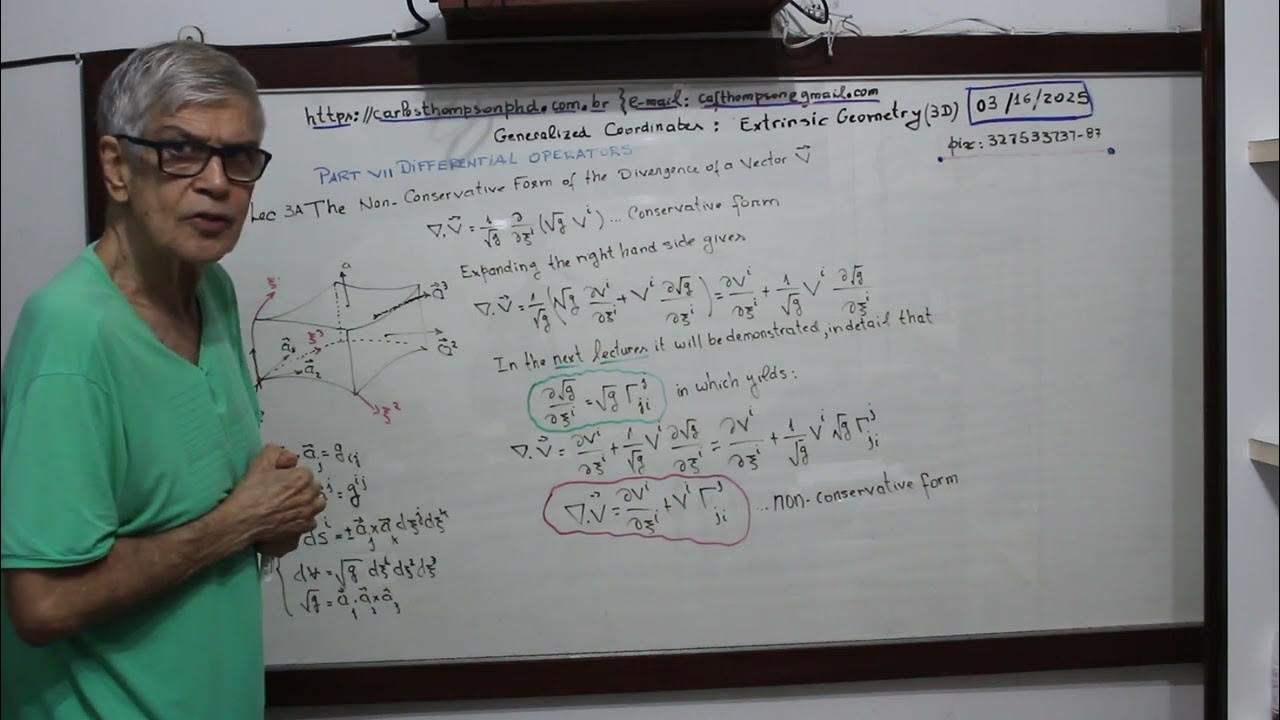 Lec 3A The Divergence of a Vector in a Non-Conservative Form - YouTube