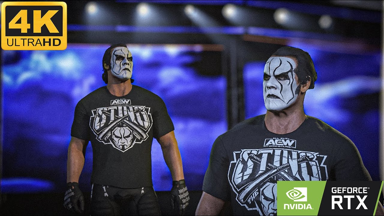 WWE 2K23 Sting Entrance Mod 4K - YouTube