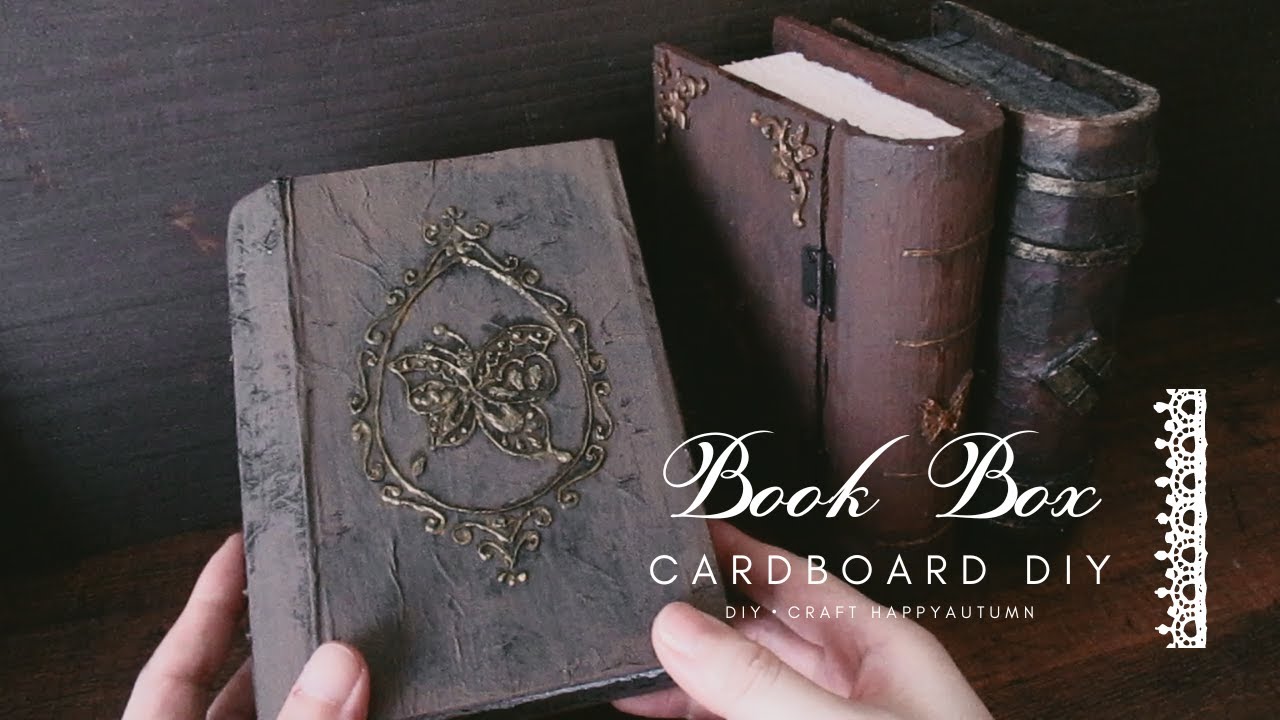 DIY How to make a book box decorated with butterflies | from Recycled ...