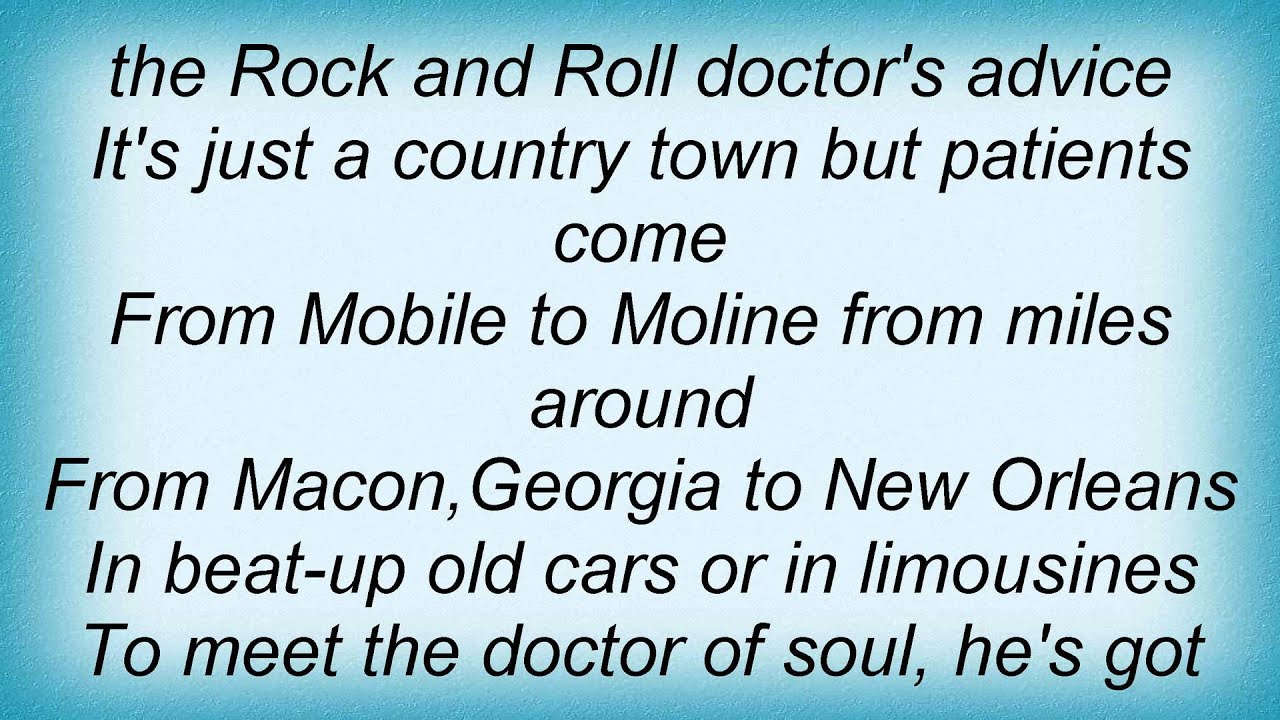 Little Feat - Rock And Roll Doctor Lyrics - YouTube