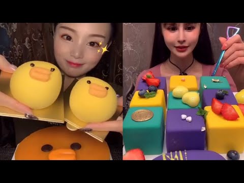 ASMR Mousse Cake Eating Compilation | MUKBANG