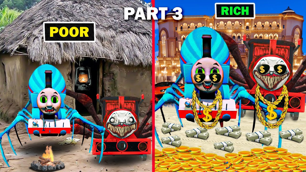 Evil Thomas Train Become poor life to Rich life in GTA 5! Part 3 - YouTube