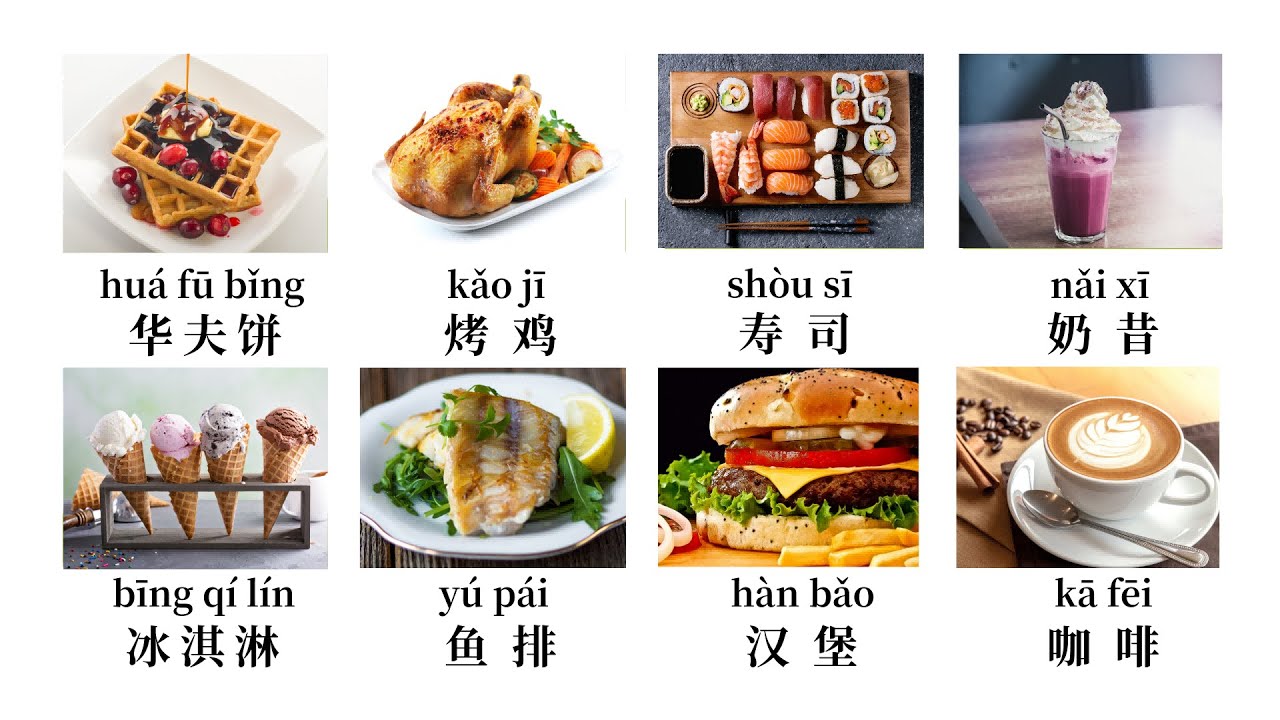 Learn 90 Chinese Food Words Fast | Pizza, Curry, Bacon & More - YouTube