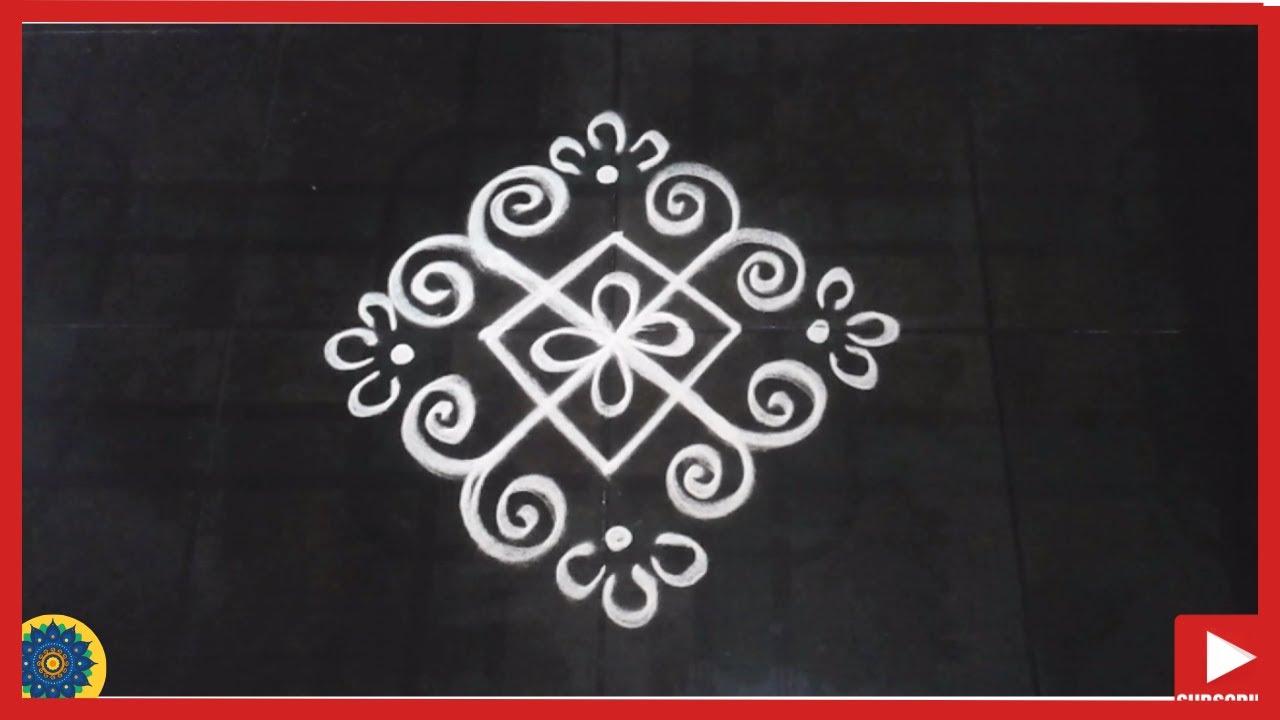 rangoli seq 177|rangoli|easy rangoli|rangoli designs|easy rangoli ...