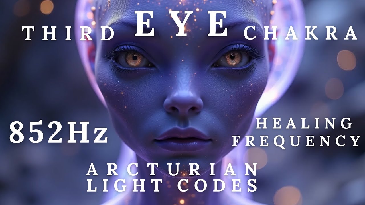 Deep Third Eye Chakra Healing 🔮 852Hz Arcturian Light Codes for Intuition & Clarity - YouTube