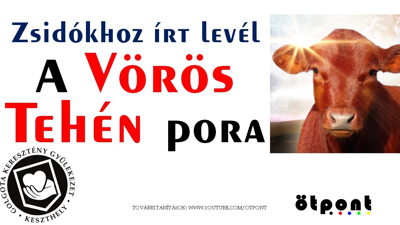 Zsidókhoz írt levél - 58. alkalom - A Vörös Tehén pora - 9:11-14 - YouTube