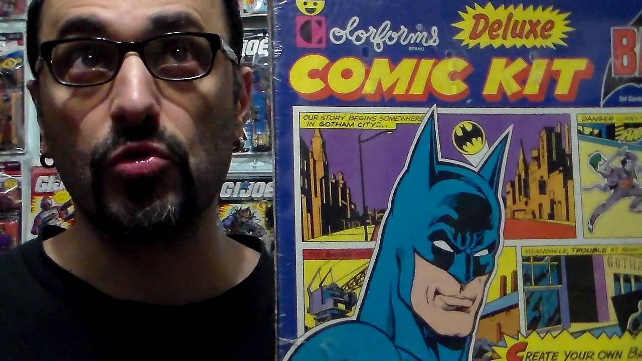 Batman Deluxe colorforms comic kit 1998 Plasticjunky - YouTube