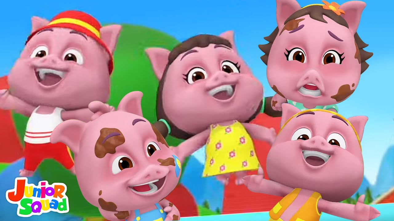 Five Little Piggies, Animals Songs and Nursery Rhymes for Kids - YouTube