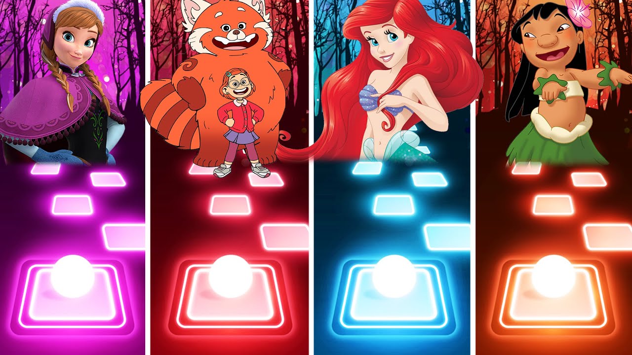 Lilo Vs Turning Red Meilin Vs Mermaid Ariel Vs Frozen Anna - Tiles Hop ...