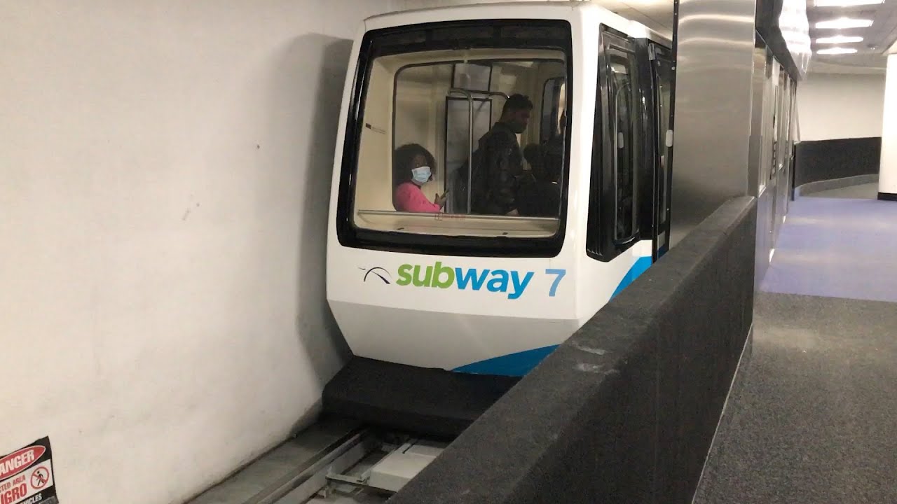 Houston IAH Airport Subway - Round Trip 1/23/22 - YouTube