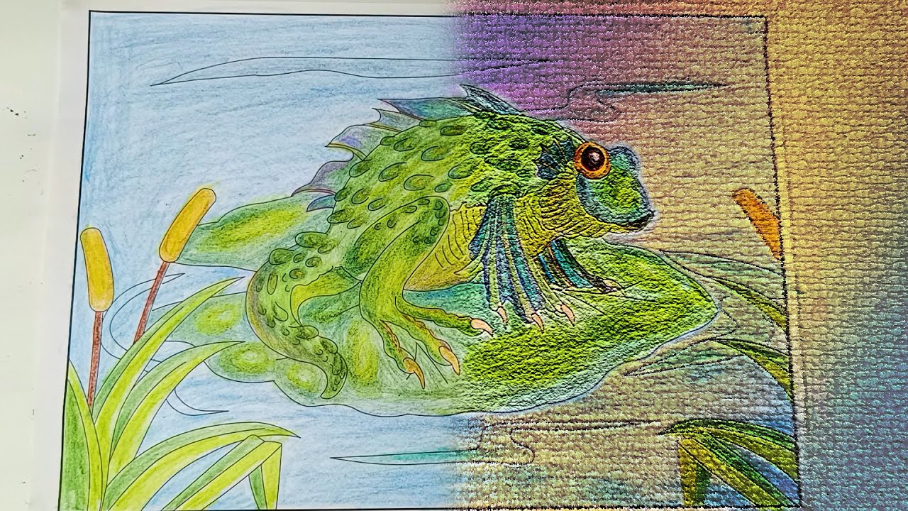 Frog Fish Coloring Page | Beautiful Fish | Beautiful Frog | Coloring ...