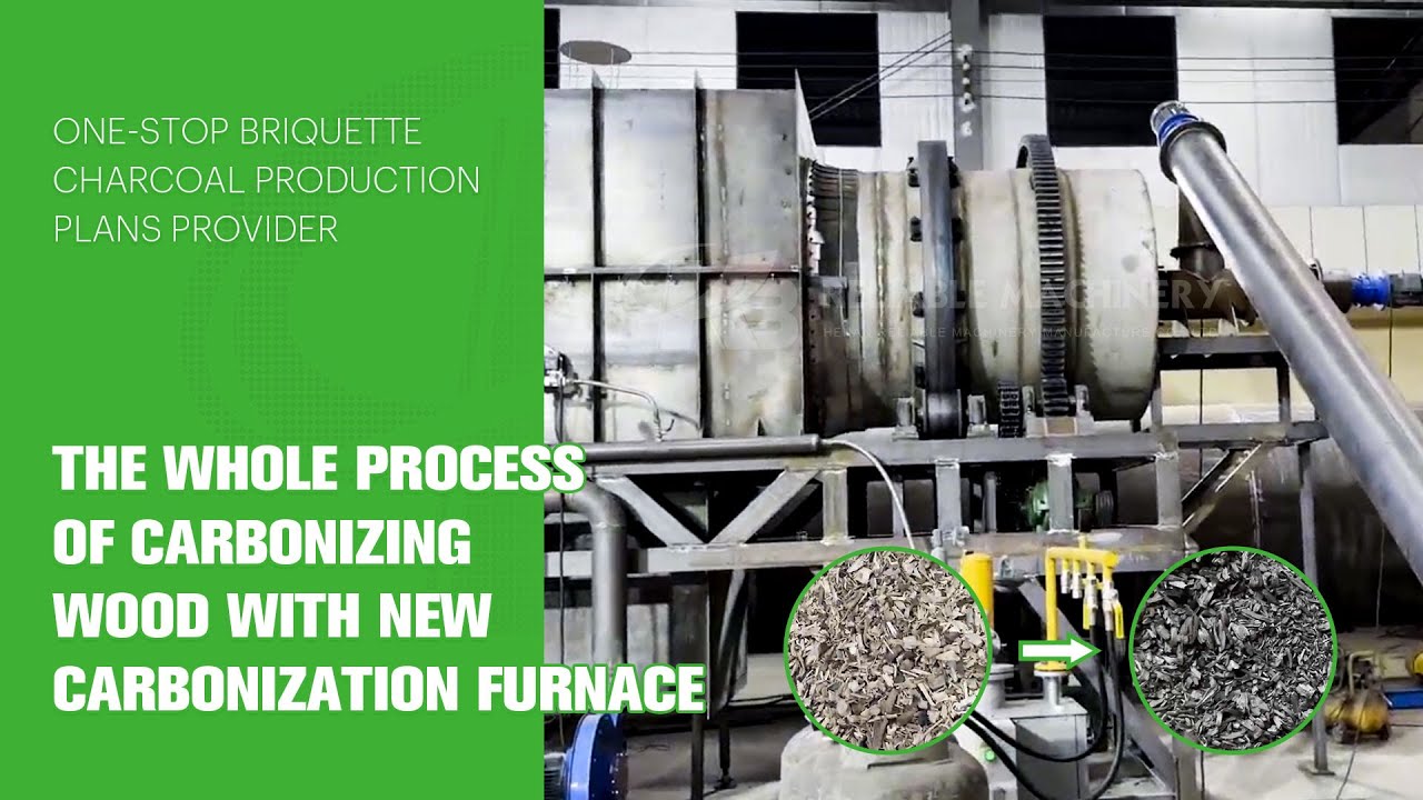 The whole process of carbonizing wood with new carbonization furnace# ...