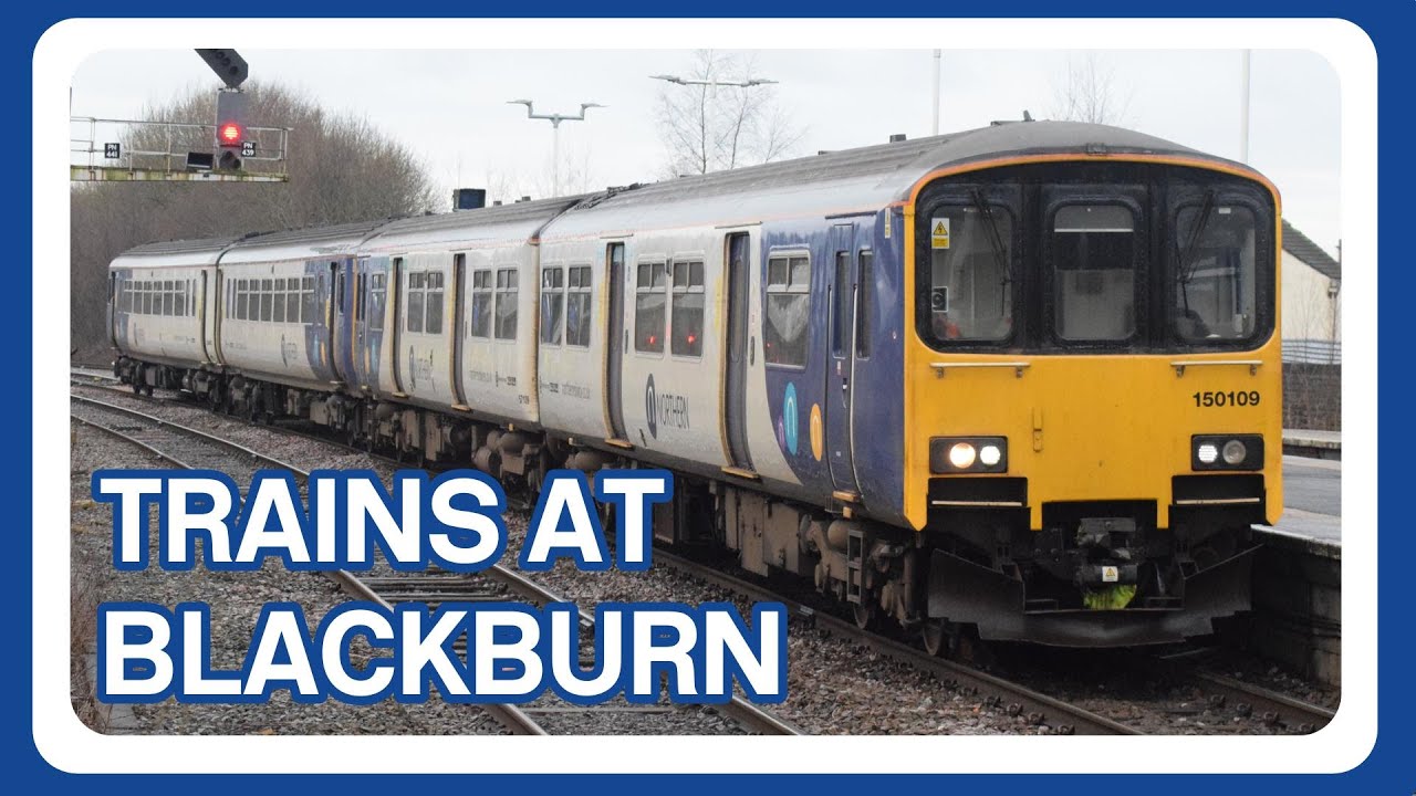 Trains at Blackburn railway station (24/01/2023) - YouTube